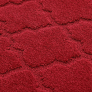 COSY HOMEER Soft Kitchen Floor Mats for in Front of Sink Super Absorbent Rugs and 20"x59" Non-Skid Mat Standing Washable,Polyester,Red