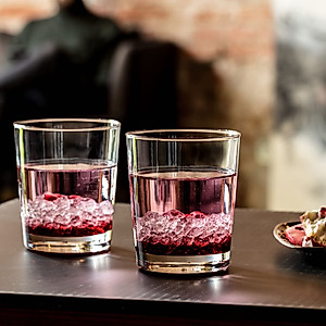 Krosno Drink Water Juice Drinking Glasses | Set of 6 | 8.5 oz | Pure Collection | Perfect for Home Restaurants and Parties | Dishwasher Safe | Gift Idea | Made in Europe