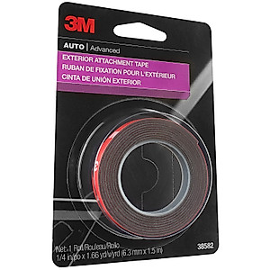 3M Auto Exterior Attachment Tape, 38582, 1/4 in x 5 ft