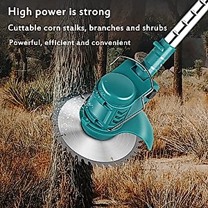 Stringless Weed Trimmer,Electric Weed Lawn Edger Eater Cordless Grass String Trimmer Cutter Tool & 2 24v Battery, Lawn Mower Stringless Trimmer Edger Lawn Tool，Lightweight Portable for Yards
