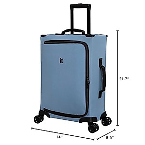 it luggage MaXpace 22" Softside UltraLight Carry-On Spinner, Placid Blue, Case Dimensions: 19.5" x 13.8" x 8.5", 4.21 lbs