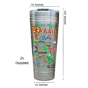 Catstudio Hawaii Thermal Tumbler | Triple Wall Insulation With Non Slip Bottom | Great Travel Cup for Water, Coffee, Tea, or Smoothies