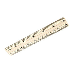 uxcell Wood Ruler 15cm 6 Inch 2 Scale Office Rulers Wooden Measuring Ruler 5pcs