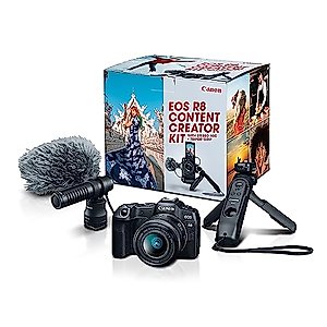 Canon EOS R8 Content Creator Kit, Full-Frame Mirrorless Camera, RF Mount, 24.2 MP, 4K Video, DIGIC X Image Processor, Compact, Lightweight, Smartphone Connection, Tripod Grip, Stereo Microphone