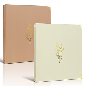 Aesthetic 3 Ring Binder Set of 2 - Sturdy 1 Inch Binder Fits Letter Sized Paper - A Cute Three Ring Holder for Women or Men with Pocket Easily Organizes Your Paperwork for School, Office or Work