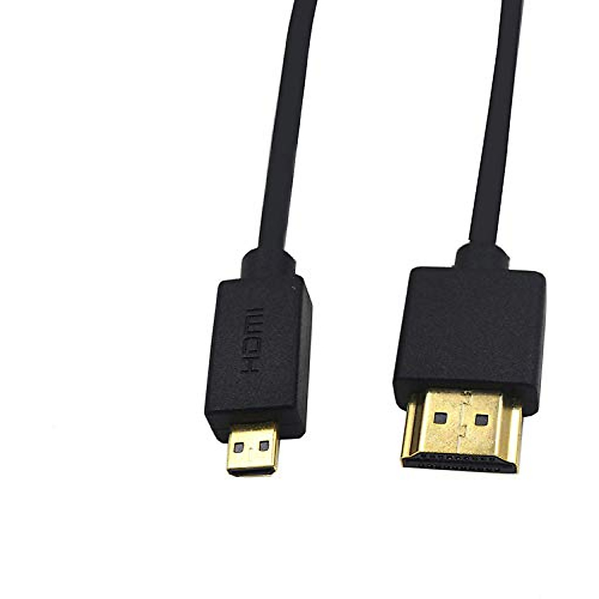 Duttek Micro HDMI to HDMI Cable, HDMI to Micro HDMI Cable, Extreme Slim Micro HDMI Male to HDMI Male Cable Support 1080P, 4K, 3D for GoPro Hero 8/7 Black,Sony A6500/A7,Canon Camera,etc(30cm/1feet)