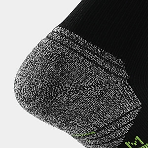 WANDER 6 Pairs Men's Athletic Run Cushion Over-the-Calf Tube Socks (6 pairs Green, XL:Shoe Size:12-14)