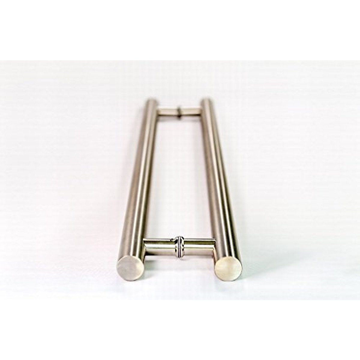 12 Inch Round Shape Bar Stainless Steel Modern Contemporary Entry Door Handle Bar Ladder Pull Shower Glass Sliding Barn Door Entrance Kitchen Interior Exterior Door Pull Push Brush Nickel Satin Finish