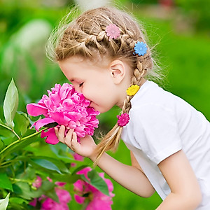 Janinka 72 Pieces Plastic Self Hinged Barrettes: Colorful 80s 90s Cartoon Hairpins and Clips for Girls and Toddlers (Multicolor, Delicate)