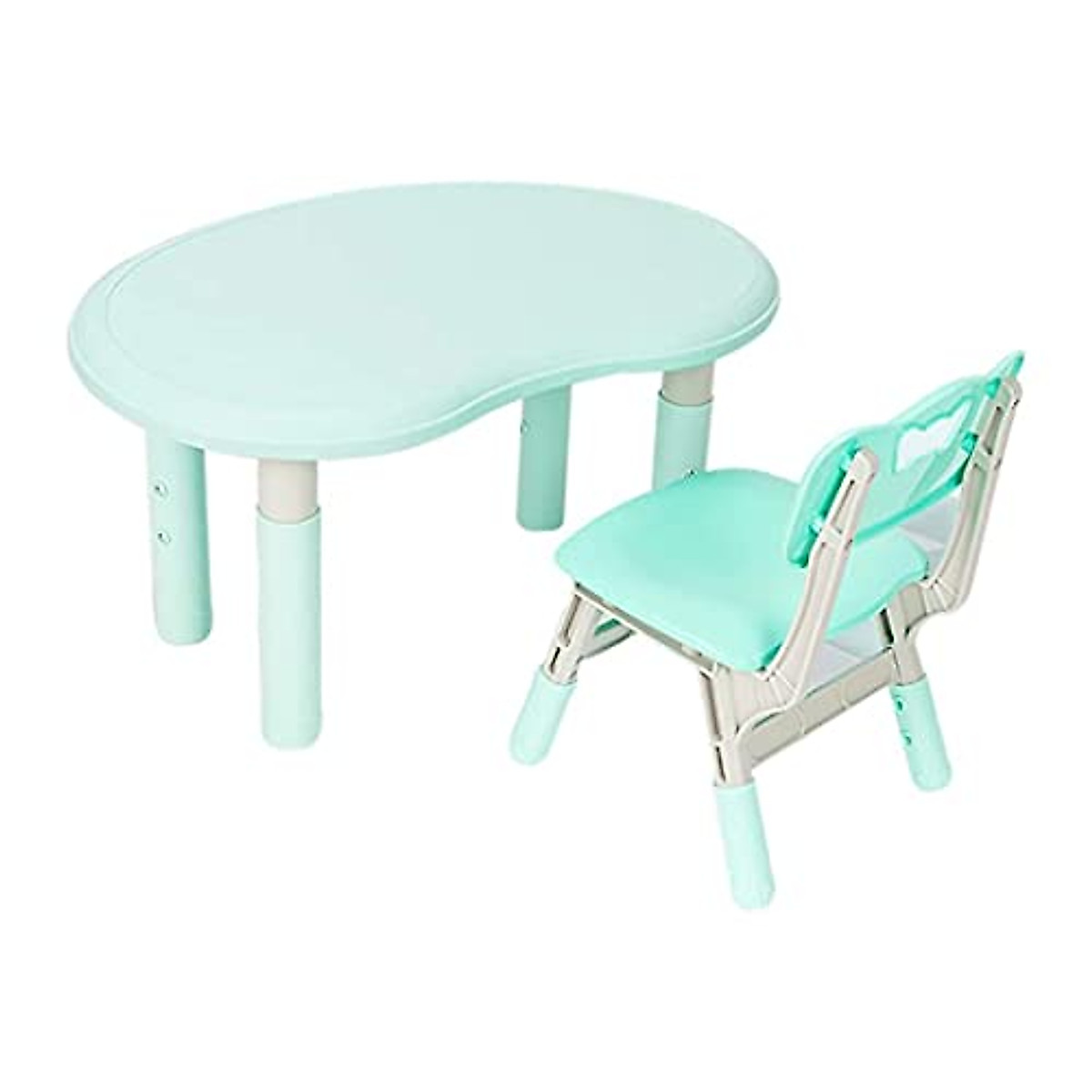 Walnut Plastic Children Table and Chair Set Chairs Furniture Sets Kids Chair and Study Table Sets Dinner Toy Furniture Set Height Adjustable