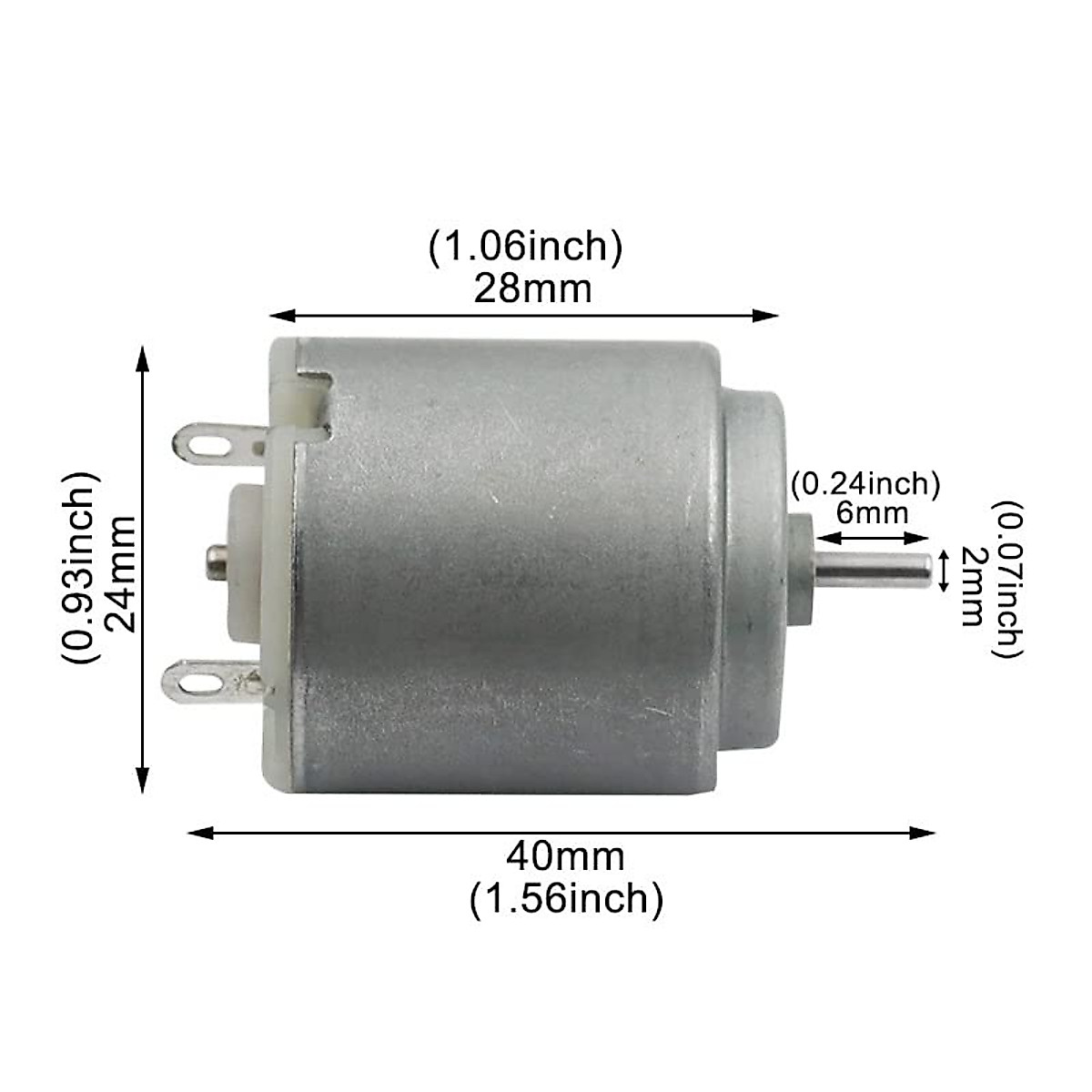Beeiee DC Motor,6PCS 3V Mini Motor Electric Motor Round Shaft for RC Boat DIY Car Toys