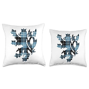 Mrpotts73 Scottish Lion Clan Clark Tartan Scottish Family Name Scotland Pride Throw Pillow, 18x18, Multicolor