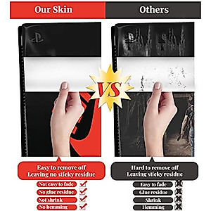 PS5 Skin Disk Edition Console and Controller, PS5 Stickers Vinyl Decals for Playstation 5 Console and Controllers, Disk Edition - Black Shoebox