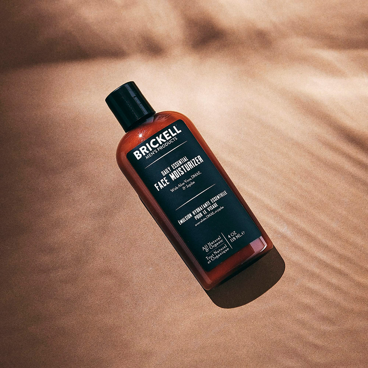 Brickell Men's Daily Essential Face Moisturizer for Men, Natural and Organic Fast-Absorbing Face Lotion with Hyaluronic Acid, Green Tea, and Jojoba, 4 Ounce, Unscented