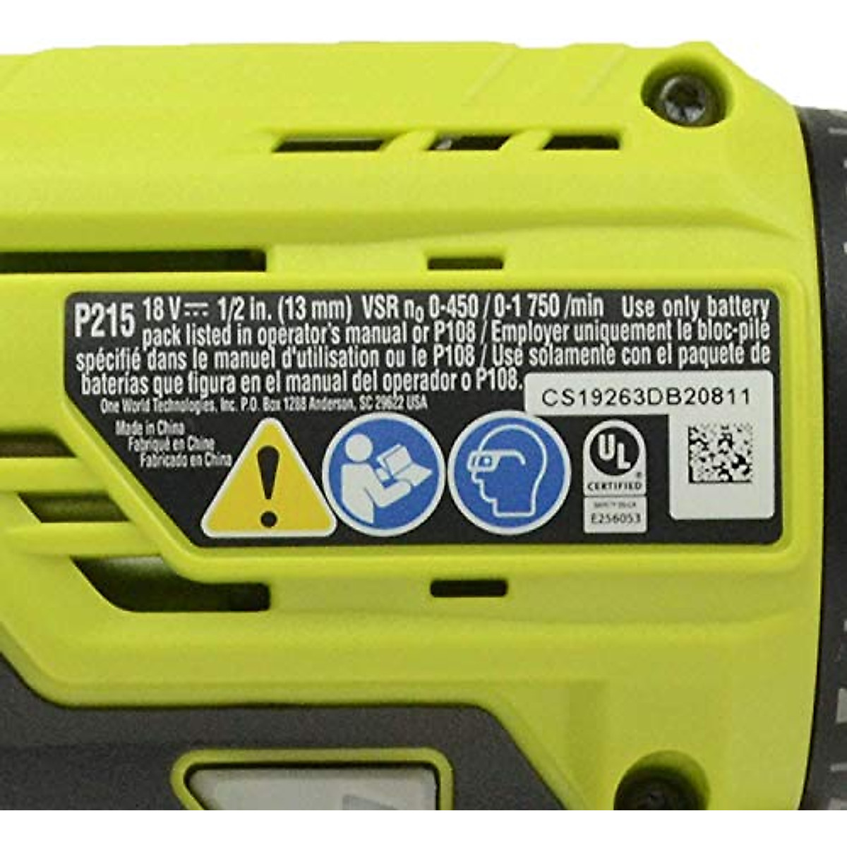 2 Pack of Ryobi P215 18-Volt 1/2-in Drill Driver (Bare tool) (No Retail Packaging)