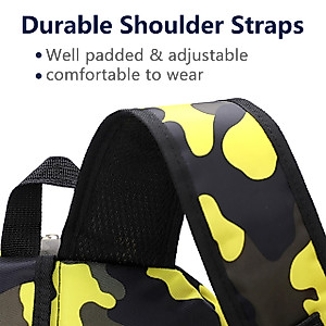 Kids School Backpacks for Boys Girls Elementary Kindergarten Camo School Bags Bookbags for Primary Preschool (Camouflage Yellow, Small)