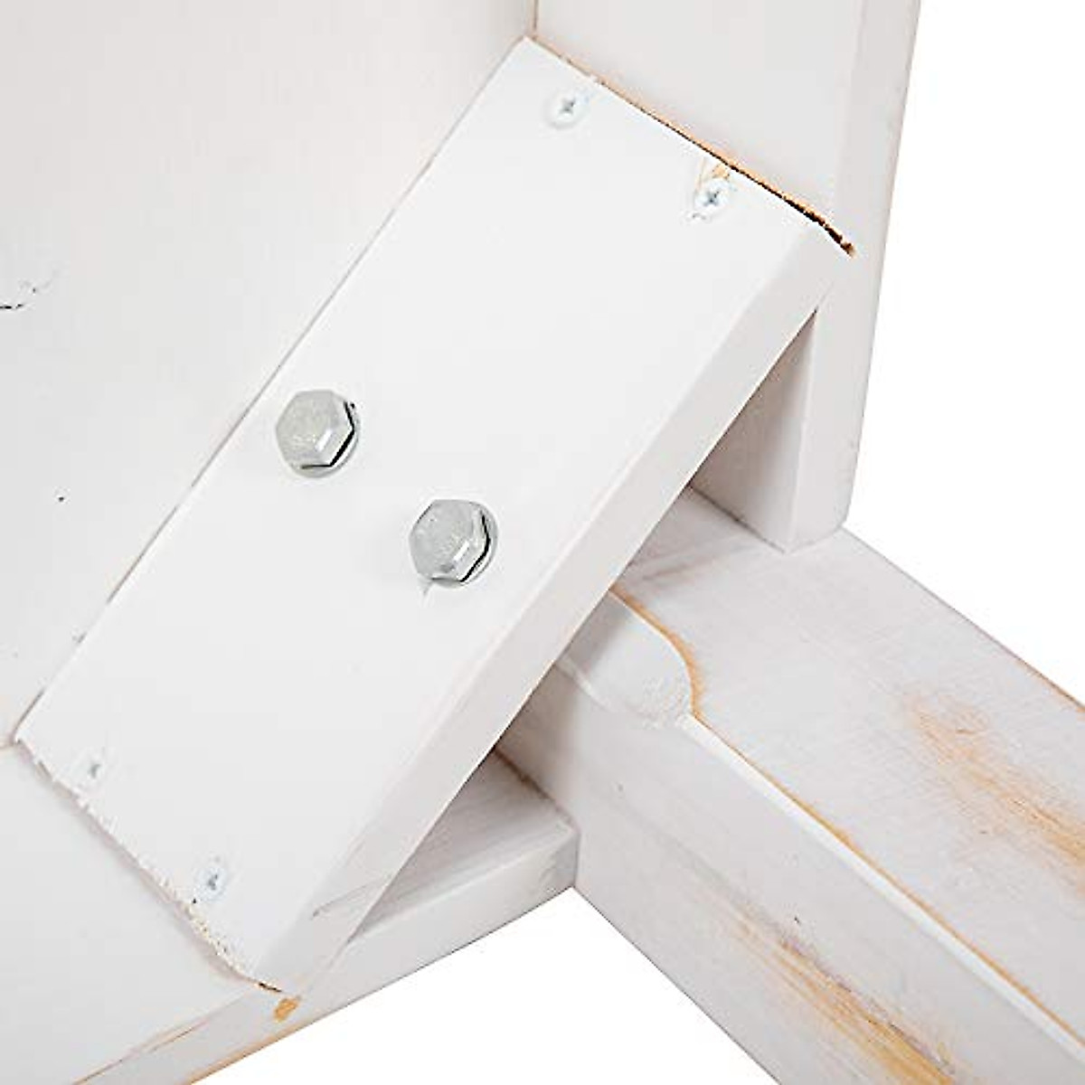 Flash Furniture HERCULES Series 46" x 30" Rectangular Antique Rustic White Solid Pine Farm Dining Table