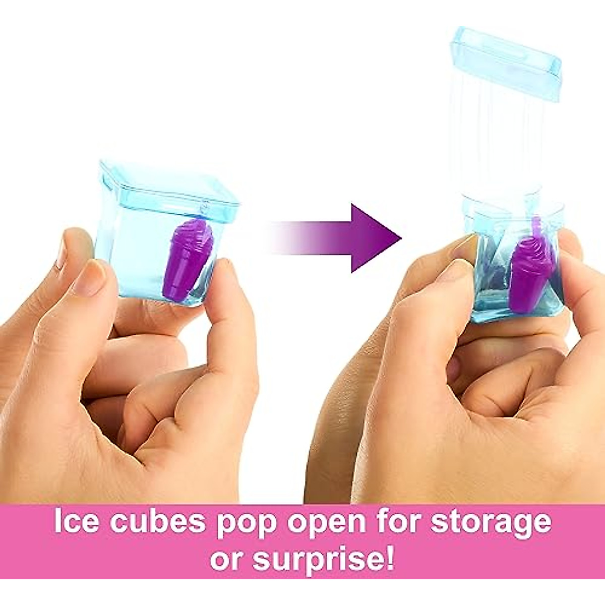 Barbie Pop Reveal Doll & Accessories, Strawberry Lemonade Scent with Pink Hair, 8 Surprises Include Slime & Squishy Puppy