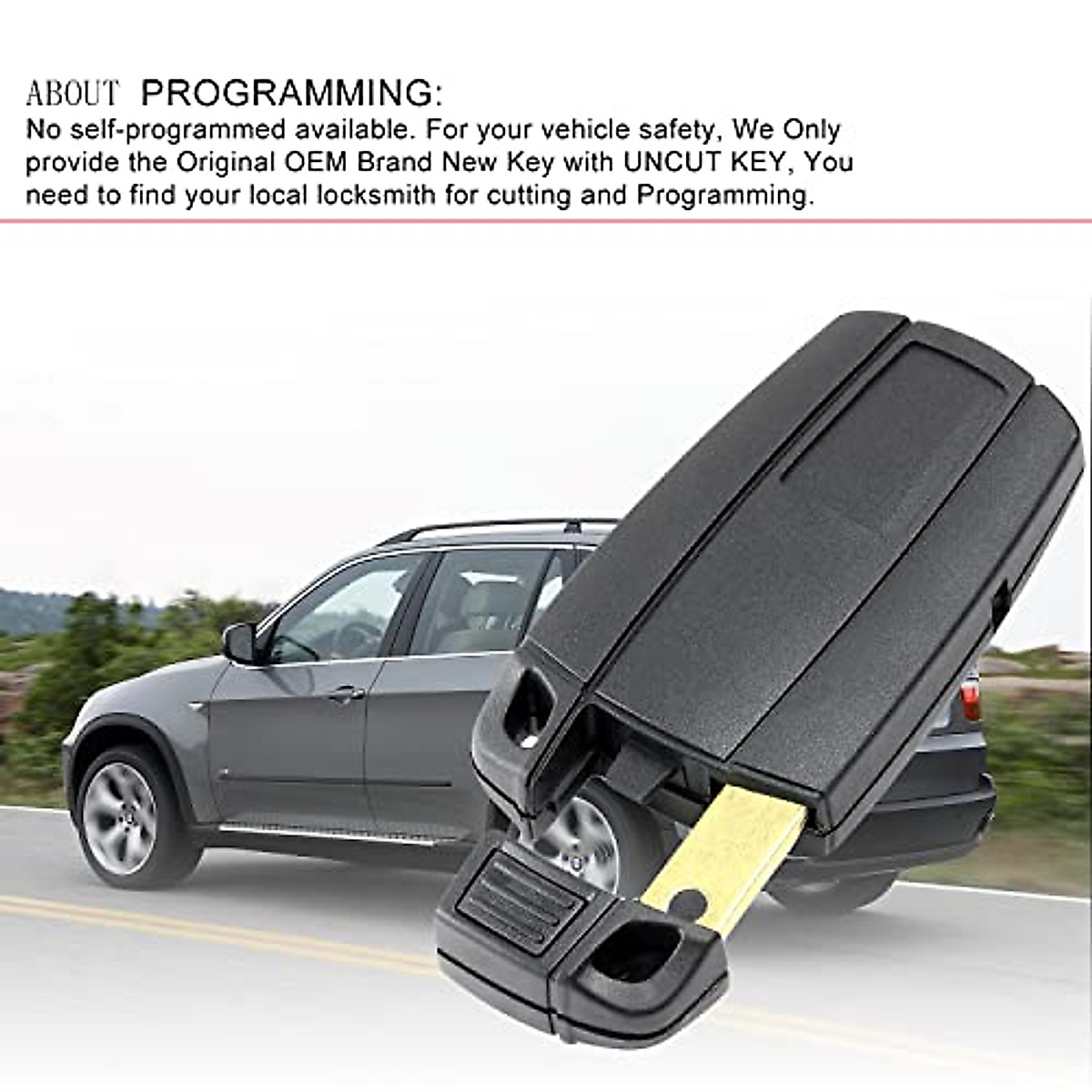 keyless Entry Remote fob 3 Buttons Replacement PCF7952 Chip for BMW CAS3 3/5 Series X5 X6 with Comfort Access 315MHz KR55WK49127 KR55WK49123 315MHz (Pack of 1)