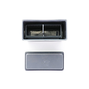 QWORK Microscope Slides Staining Jar and Rack, 2 Pcs 24-Slots, Grey