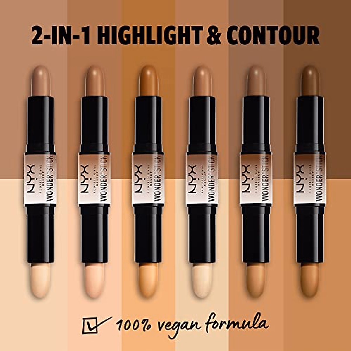 NYX PROFESSIONAL MAKEUP Wonder Stick, Highlight & Contour - Deep Rich