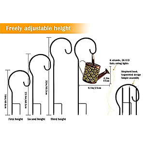 Garden Decor Solar Lights Outdoor Watering Can Decoration Hanging Lantern Waterproof for Lawn Patio Garden Courtyard Yard Pathway Walkway Outdoor Gardening, Gift for Mom Grandma Women Birthday