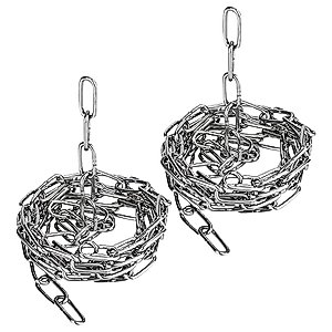 2 Pcs 1m Stainless Steel Safety Chains Heavy Duty Coil Chain Welded Link Security Chain Dog Pulling Chain Fence Gate Garage Door Chain