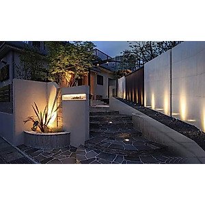 WIFZIG Outdoor Landscape Lighting 12W Waterproof Graden Lights COB Led Spotlights with Spiked Stand 120V for Lawn Decorative Lamp US 3- Plug 3000K Warm White (4Pack, 3000K)