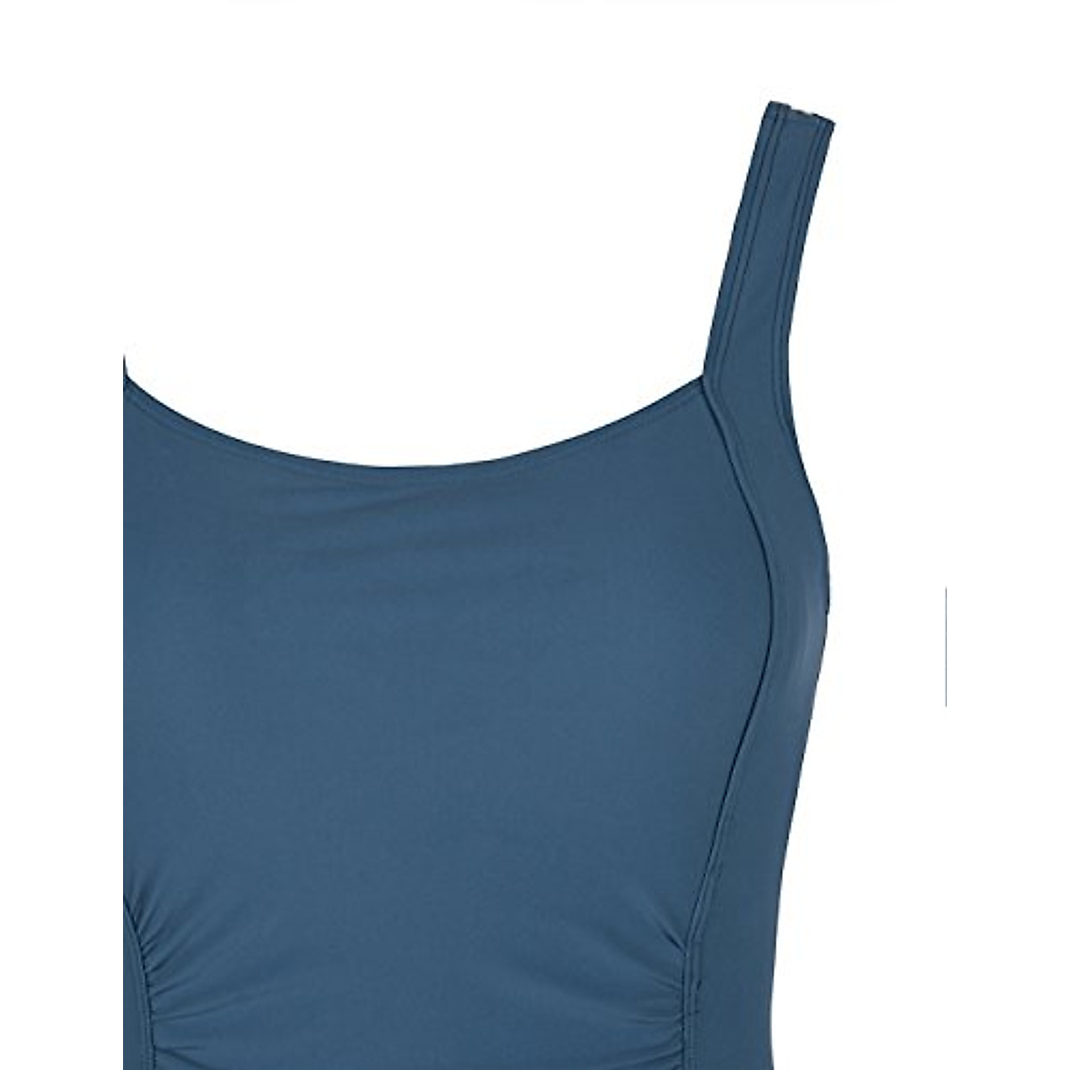 Firpearl Women Retro One Piece Bathing Suit Ruched Tummy Control Swimsuit Aquamarine Blue US10