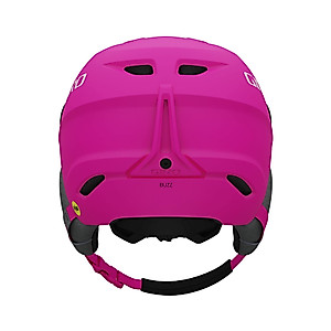 Giro Buzz MIPS Kids Ski Helmet - Snowboard Helmet with Integrated Goggle Shield/Visor - Matte Bright Pink - Size S (52-55.5cm)