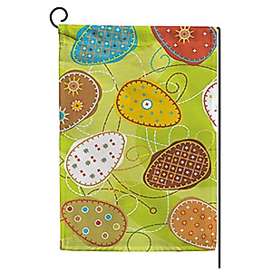 My Little Nest Seasonal Garden Flag Color Easter Eggs Double Sided Vertical Garden Flags for Home Yard Holiday Flag Outdoor Decoration Farmhouse Banner 12"x18"