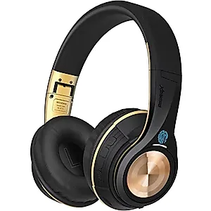 Riwbox TX8 Bluetooth Headphones, Over Ear Headphones, HiFi Stereo, with Touch Control and mic, Soft Earmuffs/Foldable/SD/TF, 40H Playtime, for iPhone and Android, Great for Music/OFC/Tour/Gym/Game