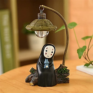 Anime No Face Man Figures, Cute Cartoon Anime Night Light Lamp Action Figure Toys for Children Kid Home House Decor Christmas Gift (No Face Man)