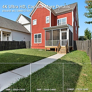 SUNBA 4K 8MP PTZ Camera Outdoor, IP PoE+ Security Dome, 20X Optical Zoom, Two Way Audio &Built-in TF Card Slot, 24x7 Automatic PTZ Tour, Night Vision up to 328ft (405-D20X 4K)