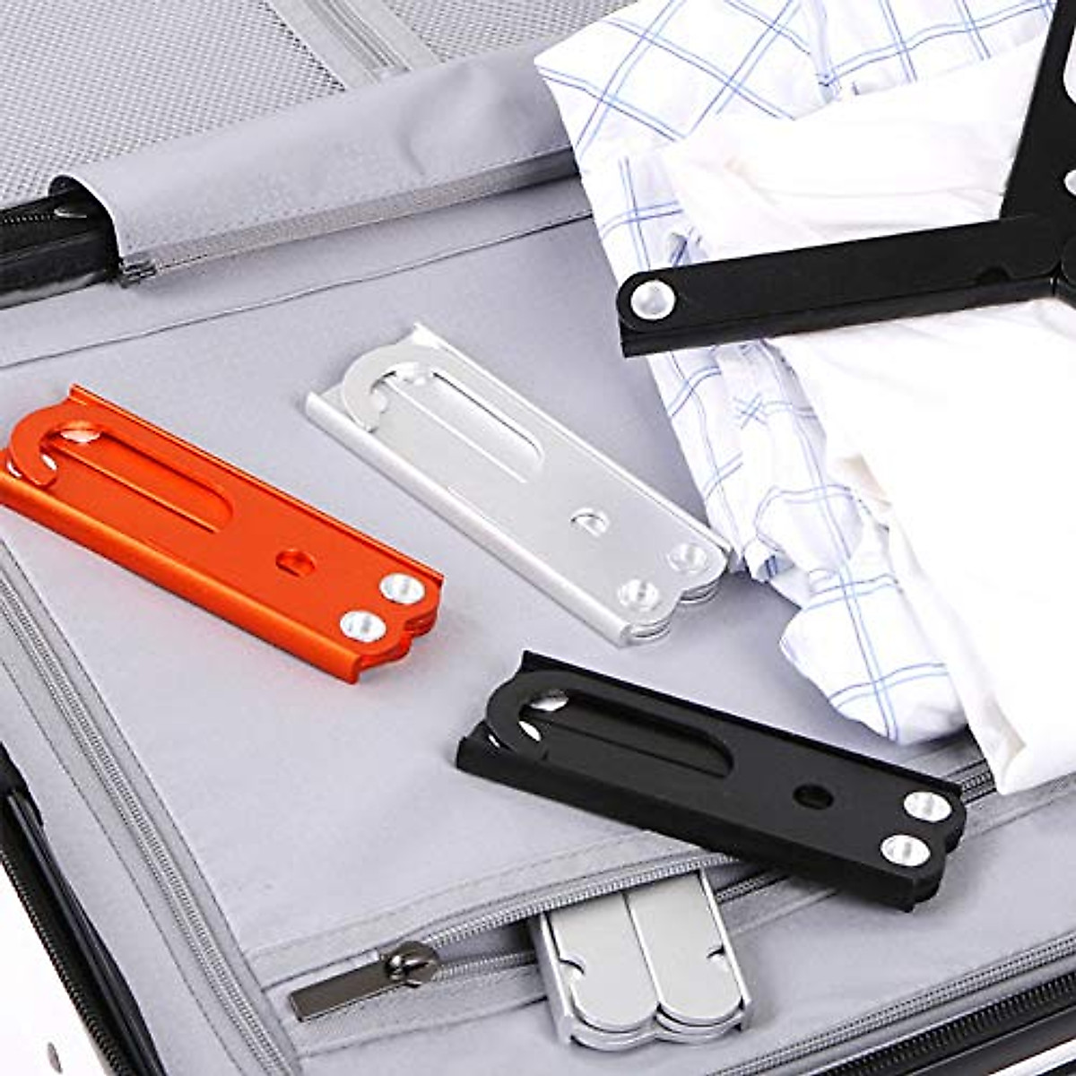 plplaaoo Portable Folding Clothes Hanger, Hangers,Nonslip Travel Hangers Metal Hangers,Multifunction Coat Hangers Travel Accessories,Clothes Drying Rack for Travel(Black)