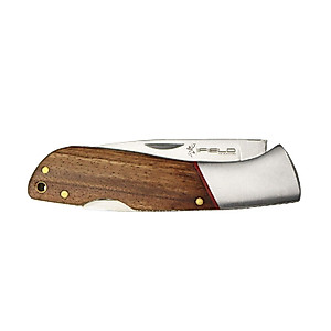 iFIELD Camper folding knife EL29044, 3 inch. blade, Zebra wood handle, colour box, camping tool for fishing, hunting, sport activity