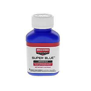 Birchwood Casey, Westlake Market Super Blue Liquid Gun Blue Bottle - Double Strength Bluing Plus 25 Quality Cotton Swabs and 3" Cotton Patches for Restoring Guns and Other Metal Items