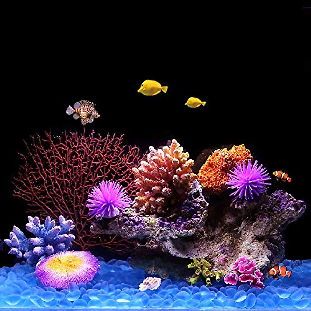 Danmu 1pc of Polyresin Coral Ornaments, Aquarium Coral Decor 2 7/10" x 2 7/10" x 1 9/10" for Fish Tank Aquarium Decoration