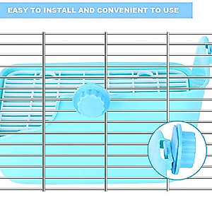 LIZEALUCKY Rabbit Litter Box Toilet, Plastic Square Cage Box Potty Trainer Corner Litter Bedding Box Pet Pan for Small Animals, Rabbits, Guinea Pigs, Chinchilla, Ferret, Galesaur, 11 x 8.7 x 5.9 in