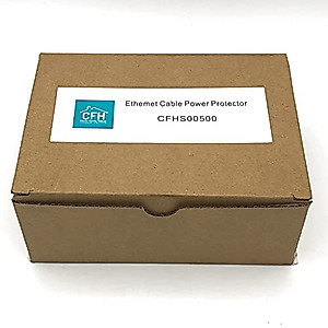 Ethernet 4-Port Gigabit (Non-POE) Surge Protector Kit with 4 CAT 6a Jumper Cables and Ground Wire