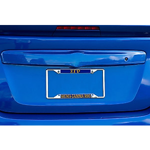 Desert Cactus Sigma Gamma Rho Metal License Plate Frame for Front or Back of Car (Metal - Standard)