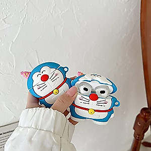 Compatible with AirPods 3rd Generation Case, [2021] Cute 3D Cartoon Doraemon Airpods 3 case with Keychain, Soft Silicone for Apple Airpods 3 Charging Case (Doraemon)
