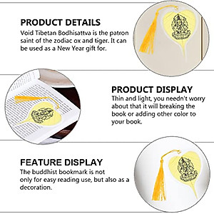 NKII 5pcs Vintage Bookmark Bodhi Leaf Bookmarks Unique Bookmarks Plant Bookmark Vintage for Book Lovers