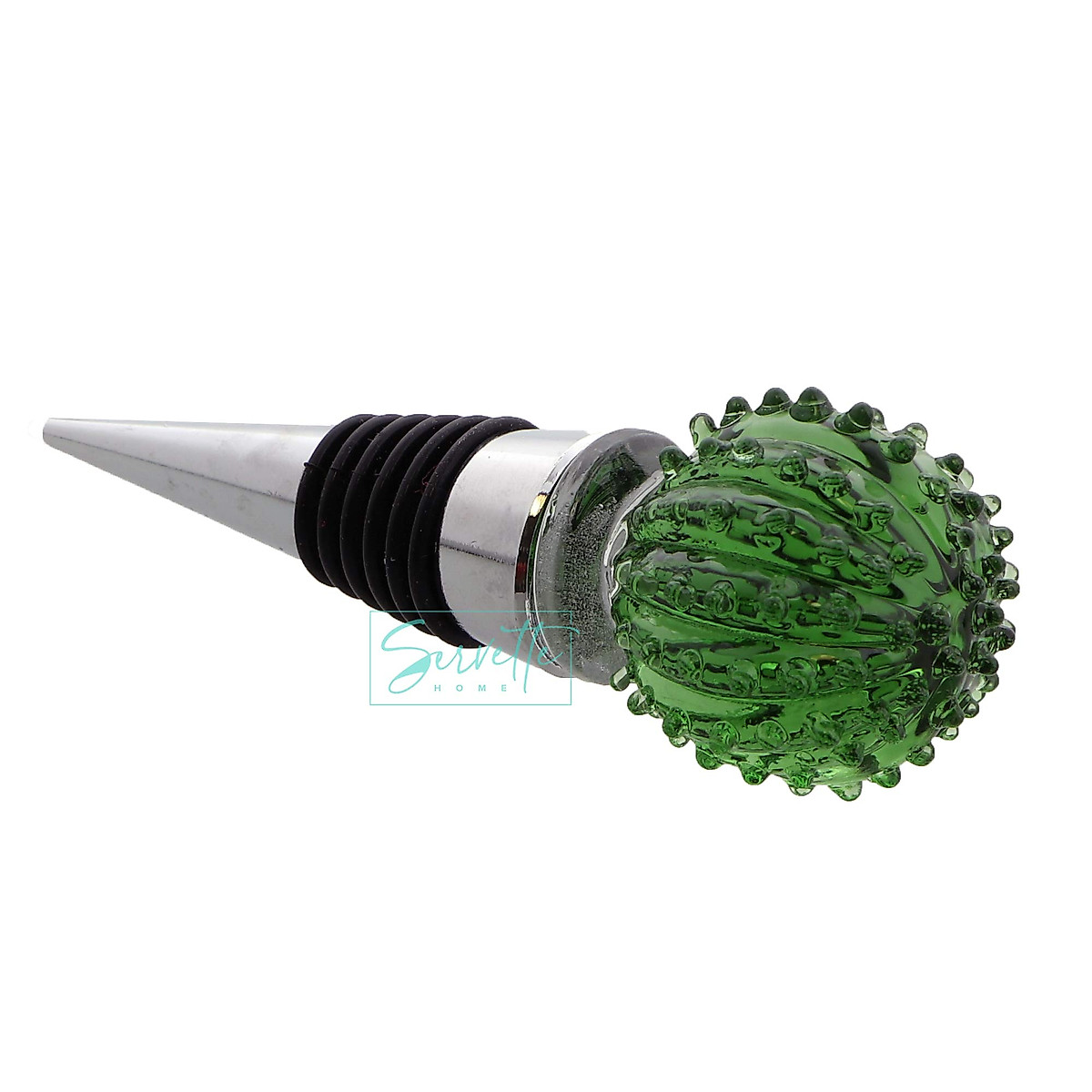 Glass Wine Bottle Stopper (Traditional Cactus)