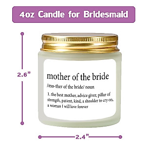 Mother of The Bride Gifts Candle - Wedding Gift for Mother of The Bride Mom of Bride Gifts Mother of The Bride Gifts from Bride Lavender Scented Candle 4oz