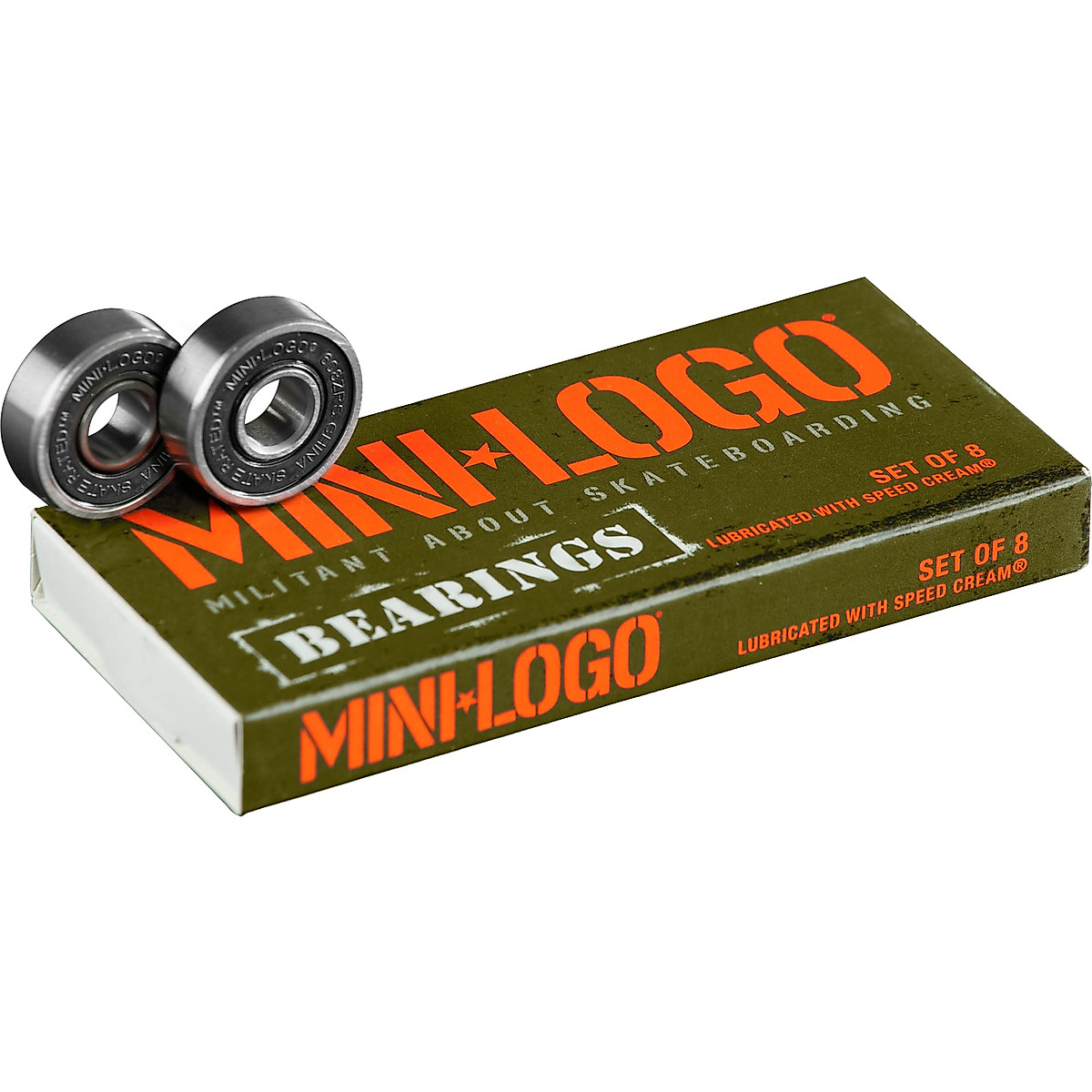 Mini Logo Skateboard Bearings Series 3 8mm 8 Pack
