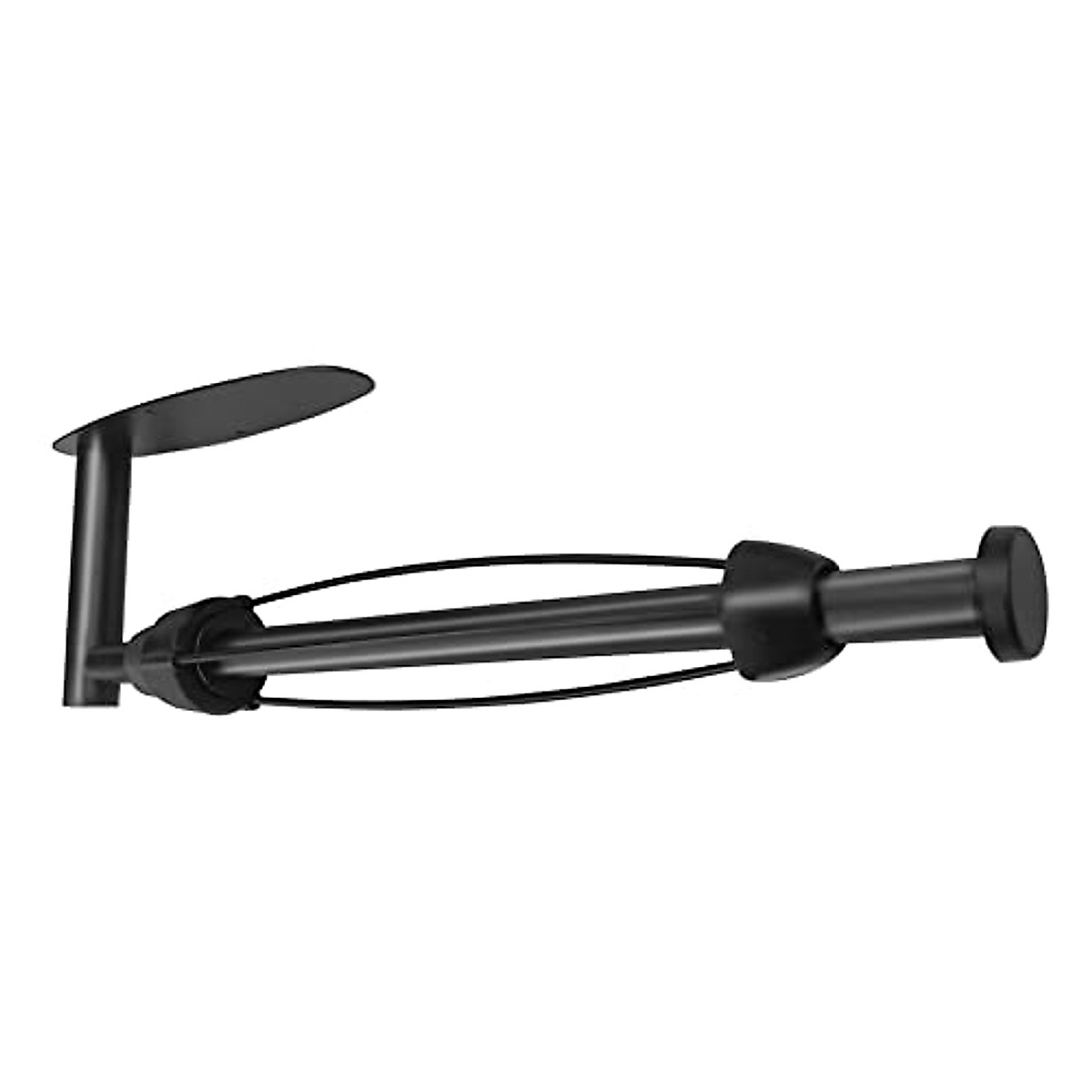 TAMHUYEO Paper Towel Holder,Adjustable Easy Tear Wall Mount Paper Towel Holder Under Cabinet with Damping,Effect for Kitchen Bathroom(Black)