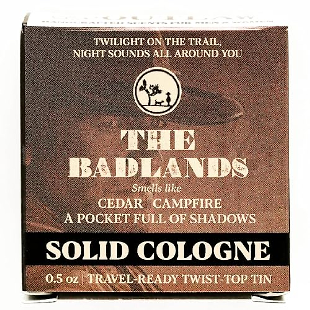 Smoky Cedar & Campfire Solid Cologne Balm - The Badlands Scent, by Outlaw - 1 oz wax Men's or Women's Scent