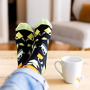 Lavley If You Can Read This, Bring Me Funny Socks - Novelty Gifts for Men, Women and Teens (US, Alpha, One Size, Regular, Regular, Tea (Black))