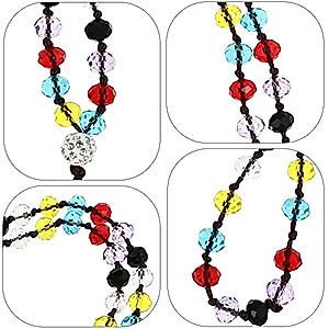 ifundom Phone Charm Strap Crystal Beaded Phone Rhinestone Glitter Long Lanyard Colorful Beads Hanging Neck Straps Bracelet Keychain for Women Girls